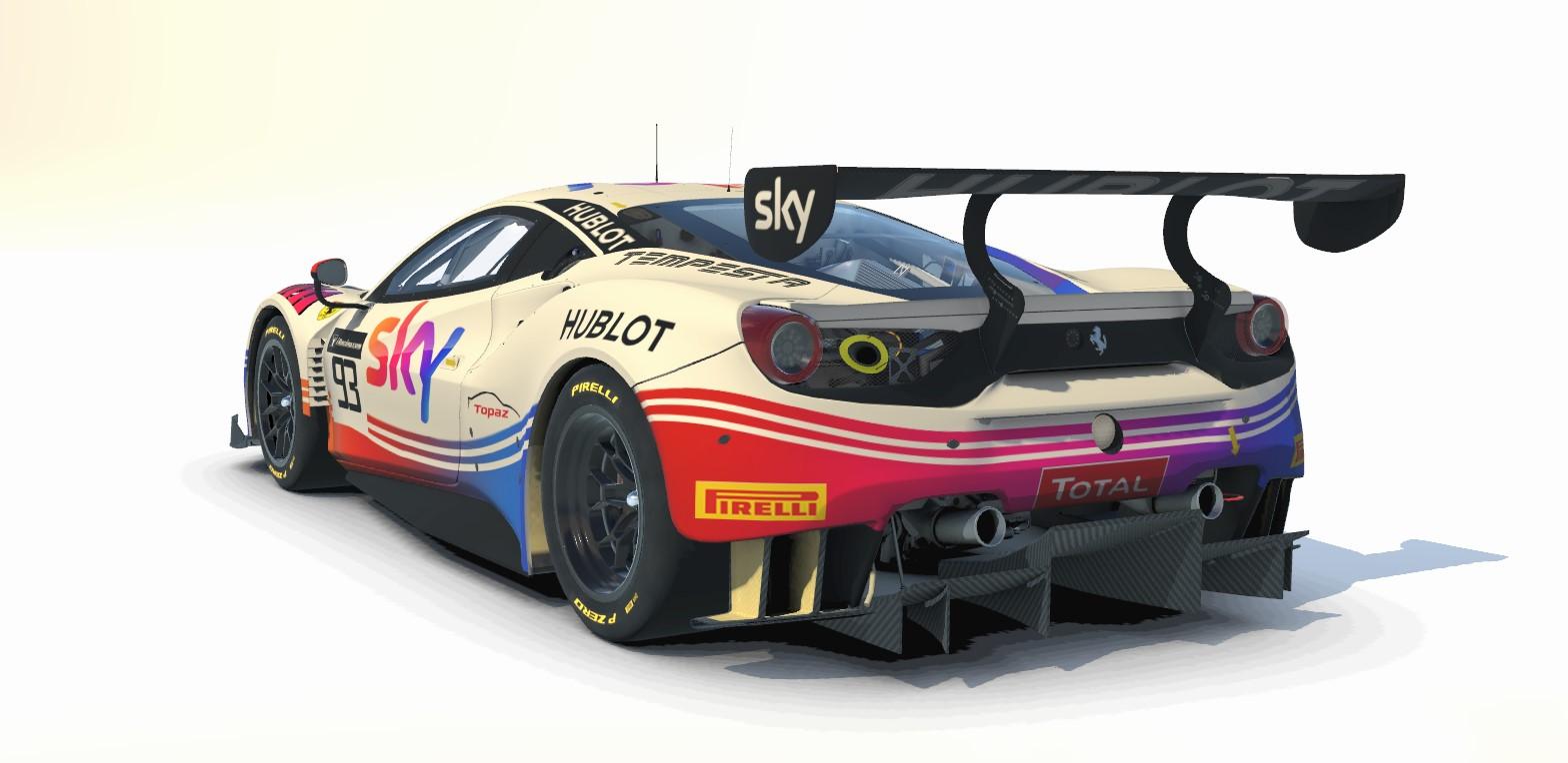 2020 Tempesta Sky Ferrari 488 GT3 by Stephen Phillips3 - Trading Paints