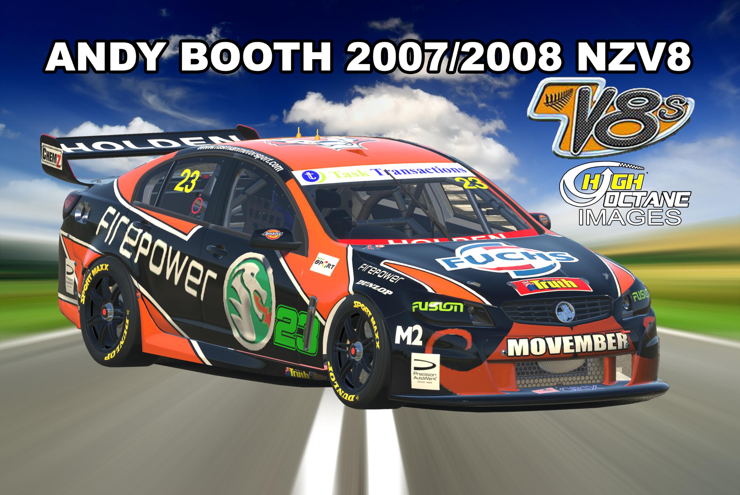 Andy Booth 2007/2008 NZV8 by Matt Heywood - Trading Paints