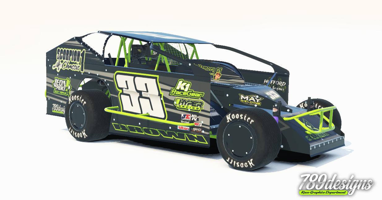Chad Brown Dirt Big Block Modified by Garrett Marshall - Trading Paints
