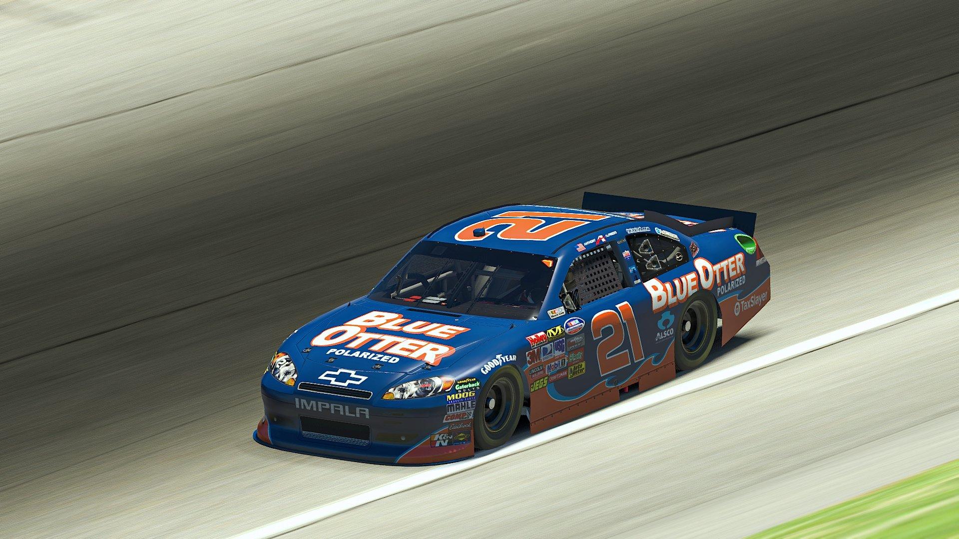 Blue Otter Polarized Chevy COT #21 by Anthony Alfredo - Trading Paints