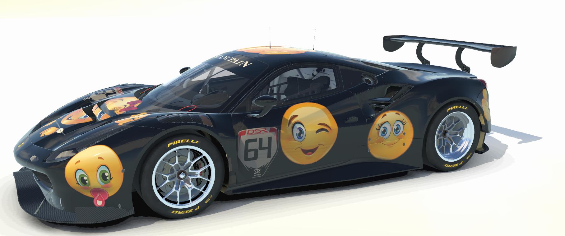Ferrari 488 GT3 Black Smiley by Willi Schneider - Trading Paints