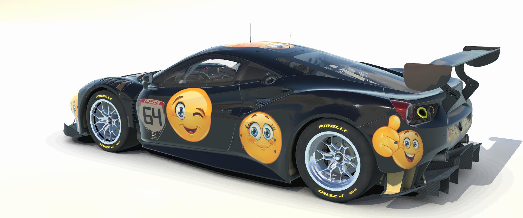 Ferrari 488 GT3 Black Smiley by Willi Schneider - Trading Paints