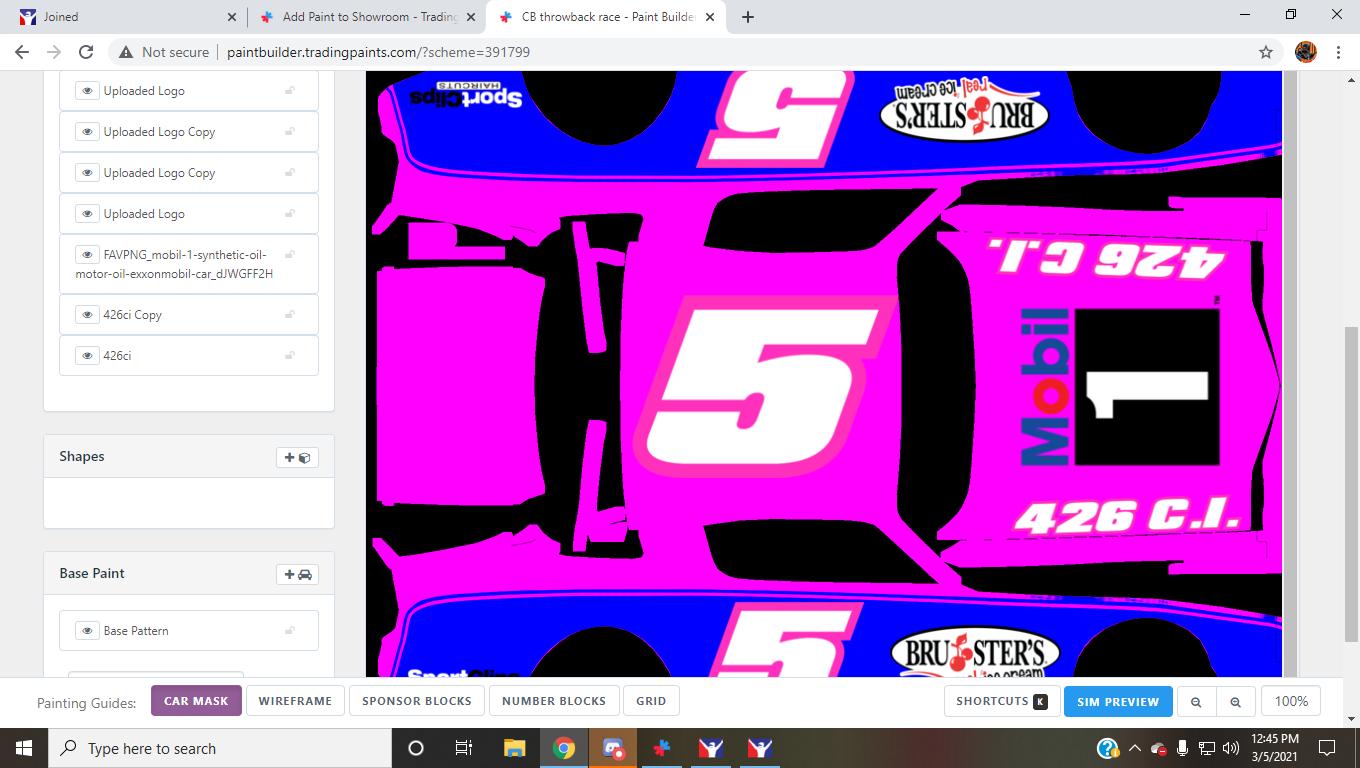 CB throwback paint by Charlie Beals - Trading Paints