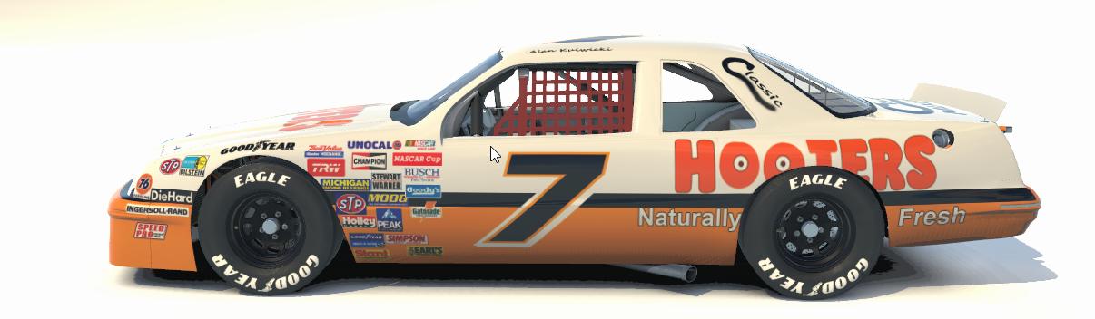 Alan Kulwicki Hooters Ford Underbird by Gary G. - Trading Paints