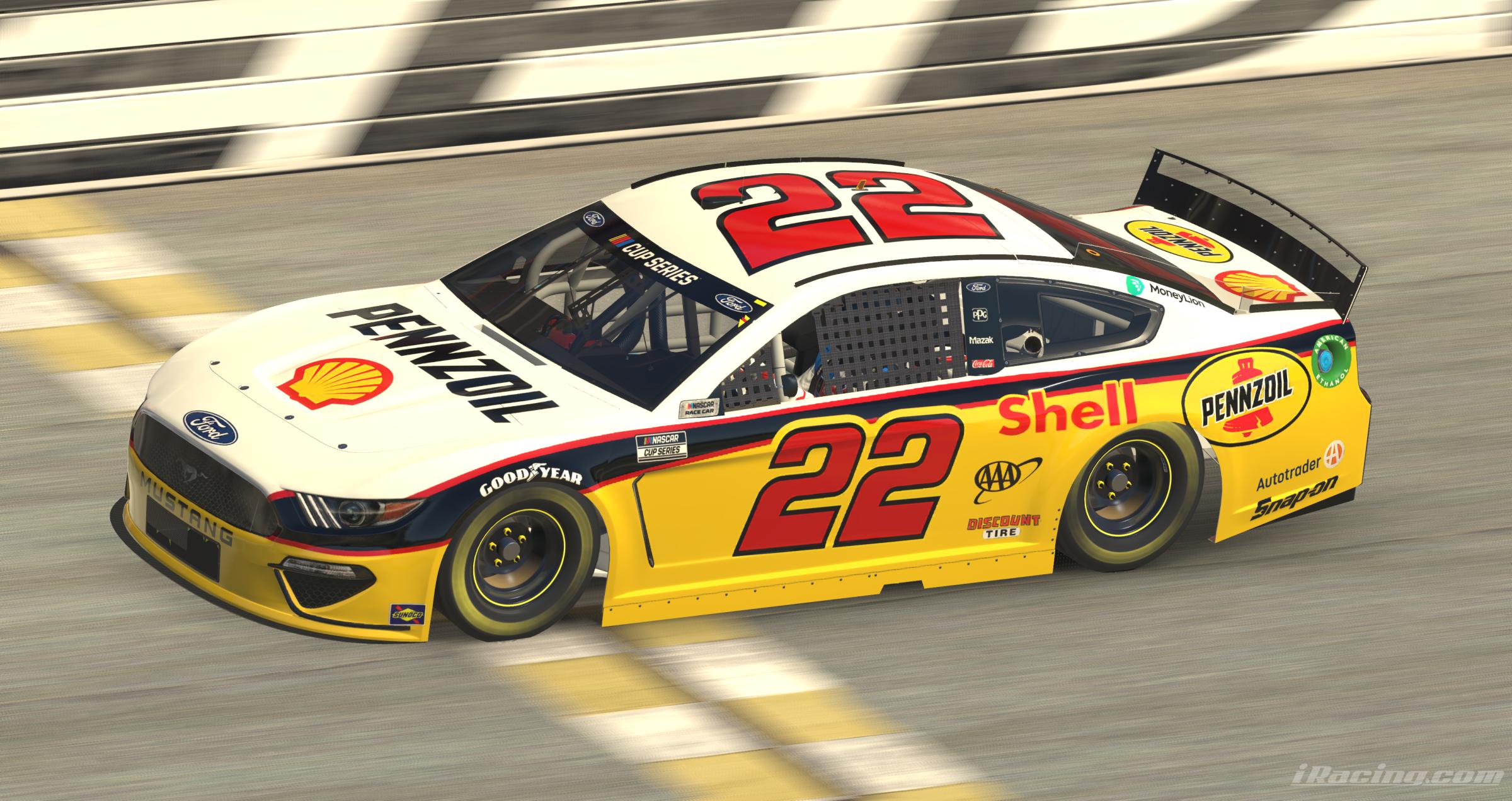 22 Joey Logano Shell/Pennzoil Pikes Peak throwback (custom number) by ...