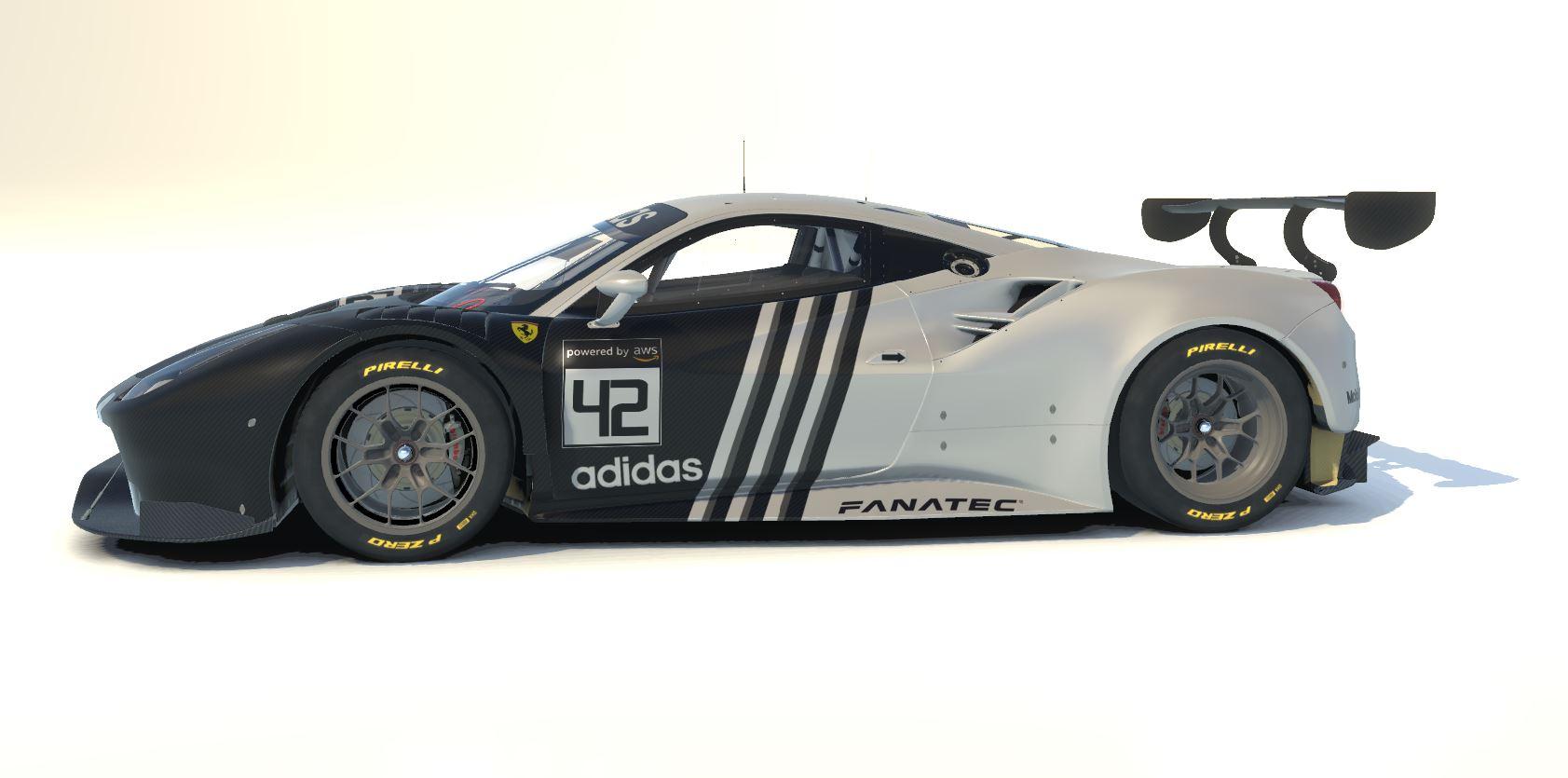 Ferrari 488 GT3 - Adidas Design by Russell McGuire - Trading Paints