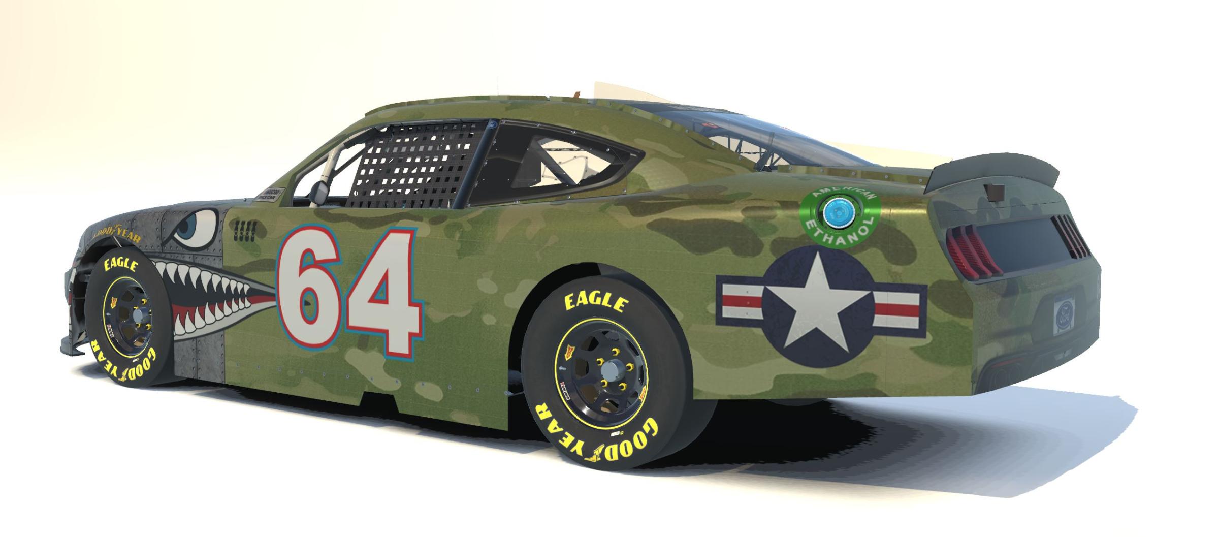 NASCAR XFINITY Ford Mustang - WW2 Fighter Jet by Russell McGuire ...