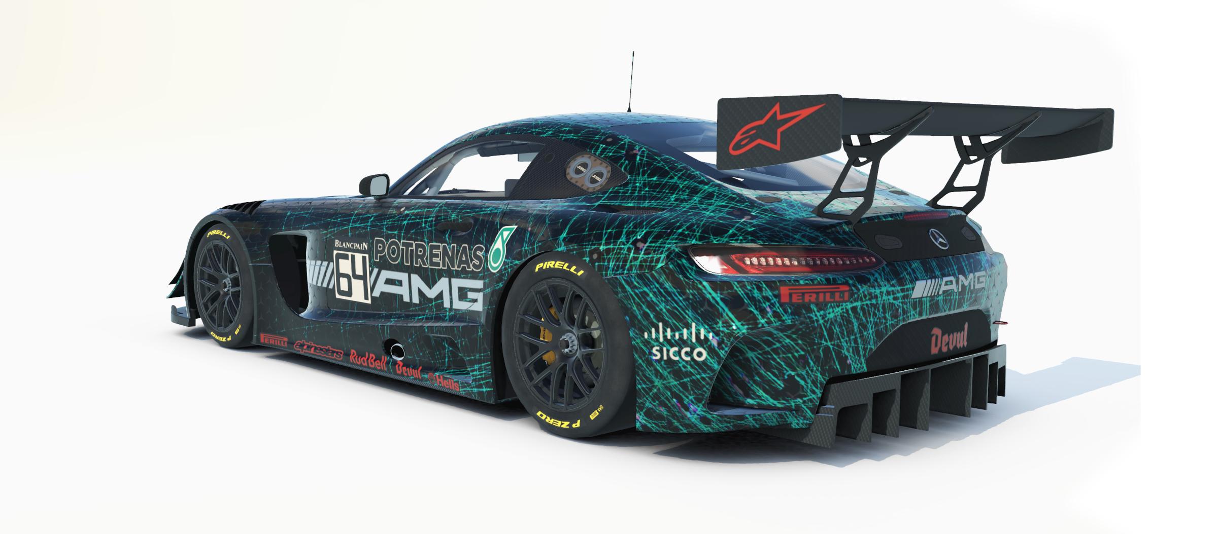 AMG GT3 Alpinestars Livery by Jay Vos - Trading Paints