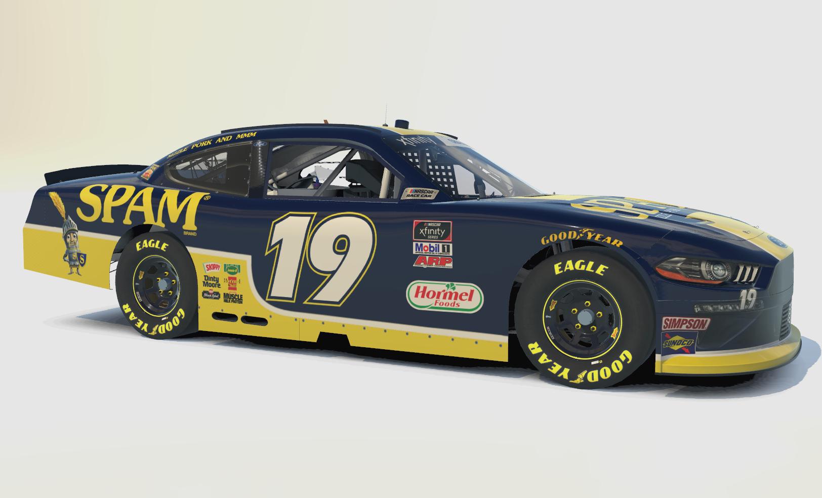 Spam NASCAR Xfinity Ford Mustang by Travis Cedzidlo - Trading Paints