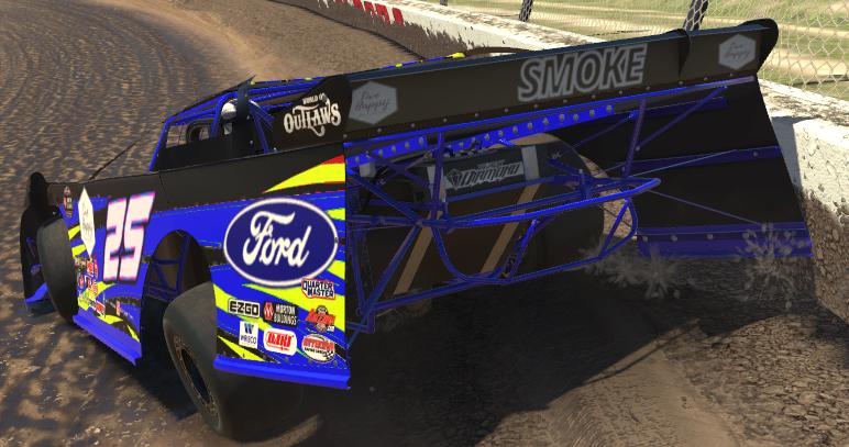 Dirt Late Model joes black yellow and blue by Joe C. - Trading Paints