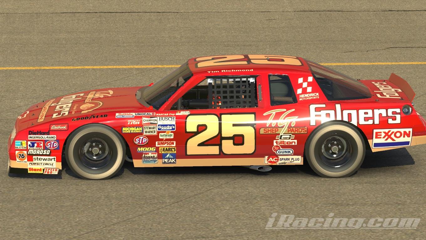 Tim Richmond 25 with numbers by Michael Coulter J. - Trading Paints