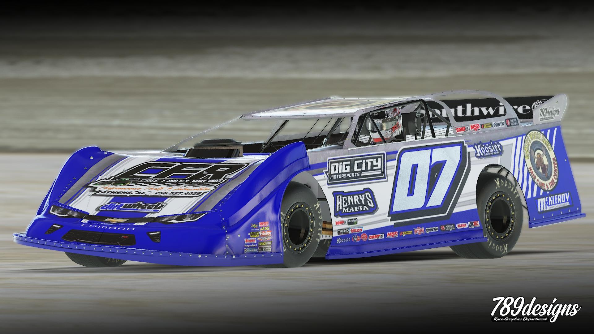 Mark Mitchell Dirt Late Model Blue Gray by Garrett Marshall - Trading ...