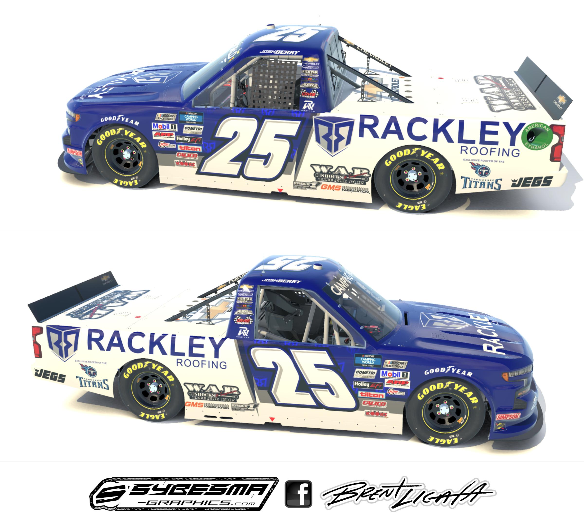 NCWTS 25 Rackley Roofing Josh Berry Chevrolet Silverado For WAR Rackley ...