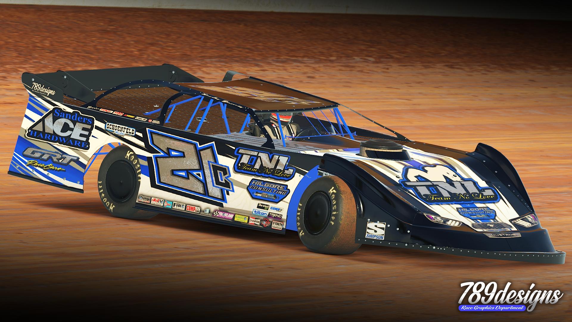 Charles Barnes Dirt Late Model blue by Garrett Marshall - Trading Paints