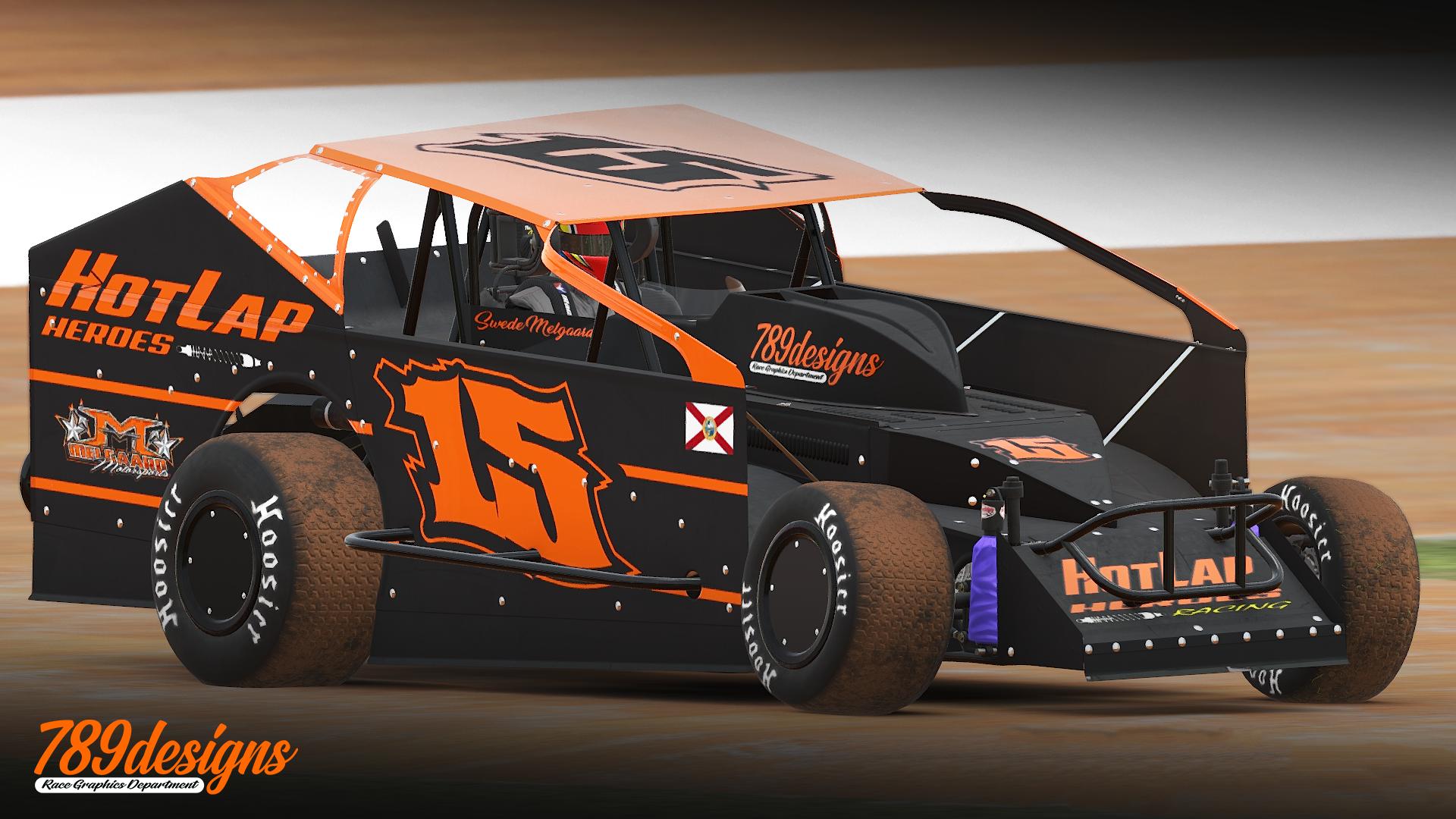 Swede Melgaard Big Block Modified black orange by Garrett Marshall ...