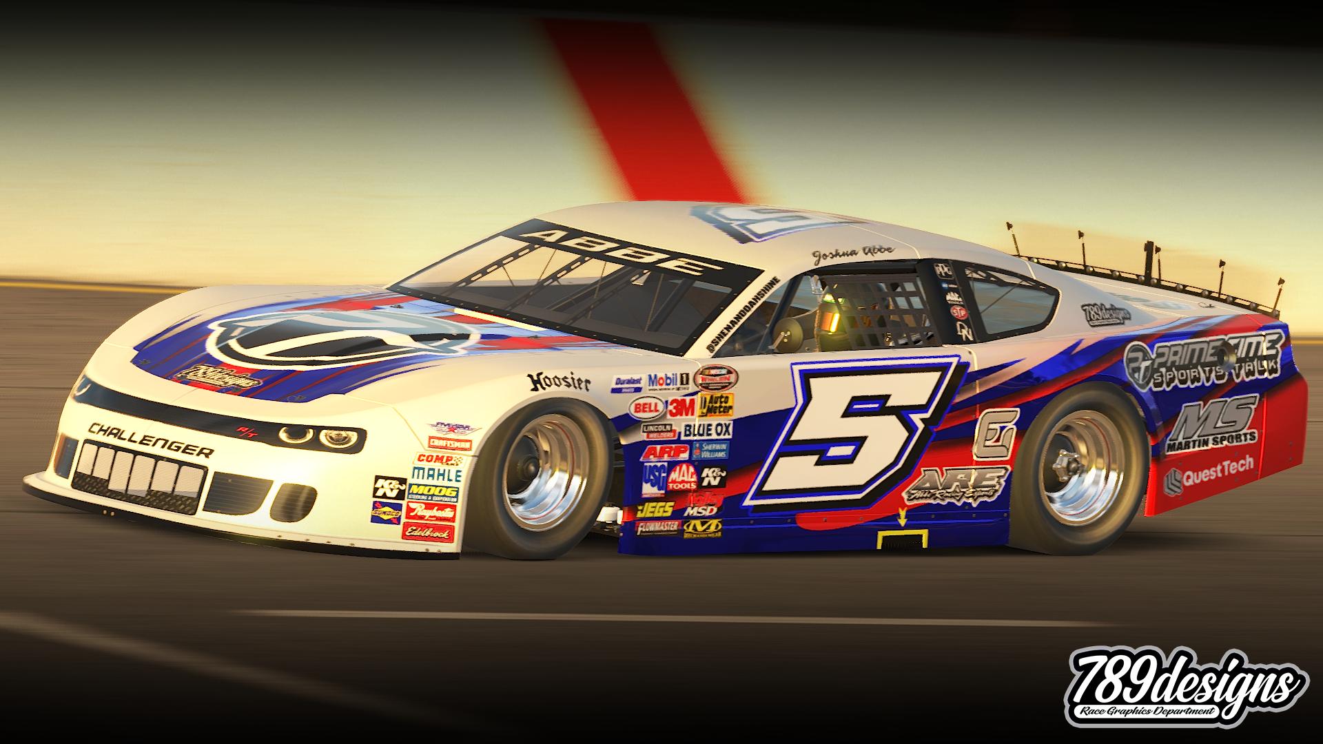 Joshua Abbe Asphalt Super Late Model by Garrett Marshall - Trading Paints