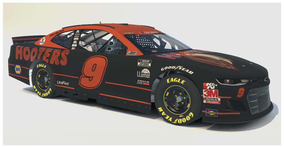 Chase Elliott - Hooters Car by Michael Everage - Trading Paints