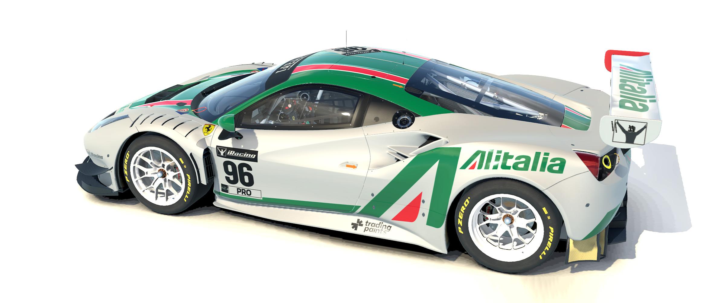 Alitalia Ferrari 488 GT3 Evo by Alex Schmurtz - Trading Paints