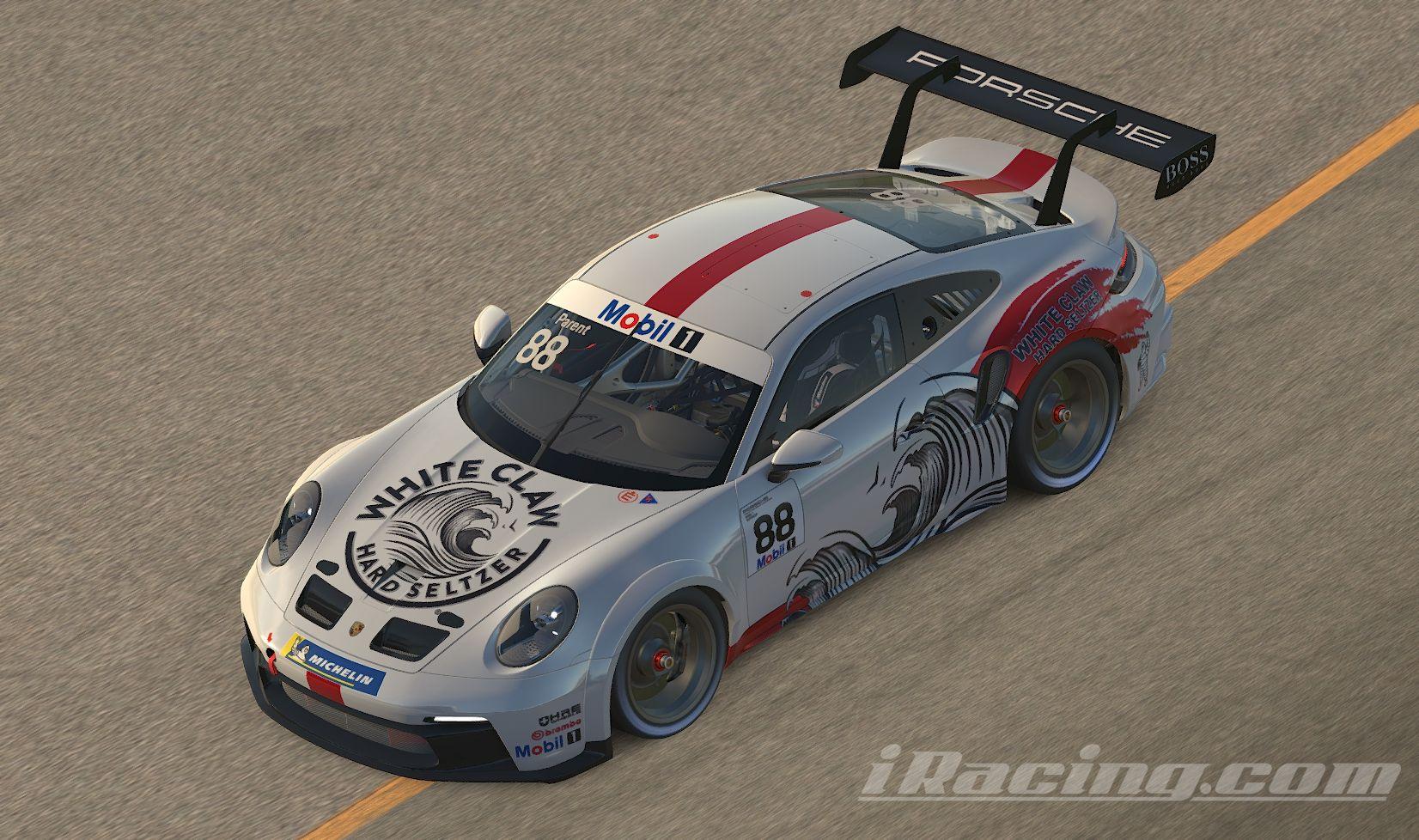 White Claw Raspberry Porsche GT3 Cup by Stephane Parent - Trading Paints