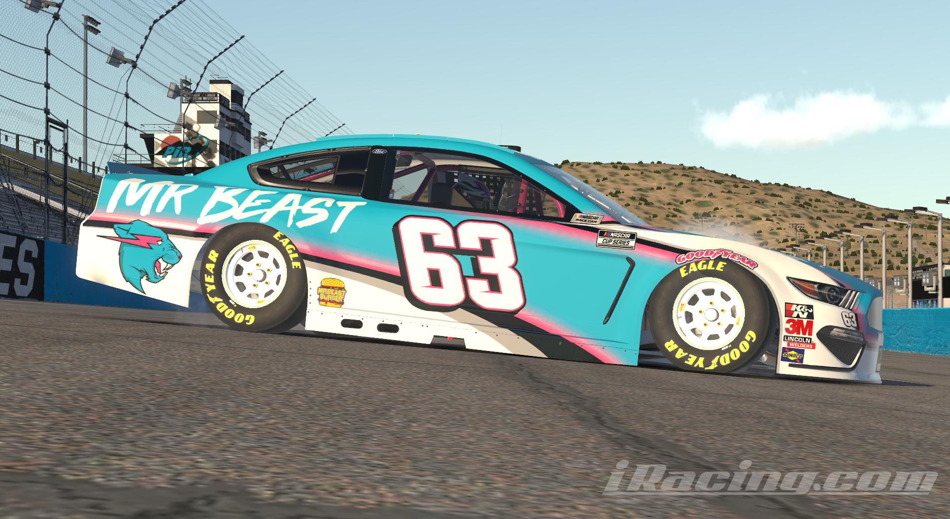 MrBeast NASCAR Cup Series Ford Mustang by Jason Furqueron - Trading Paints