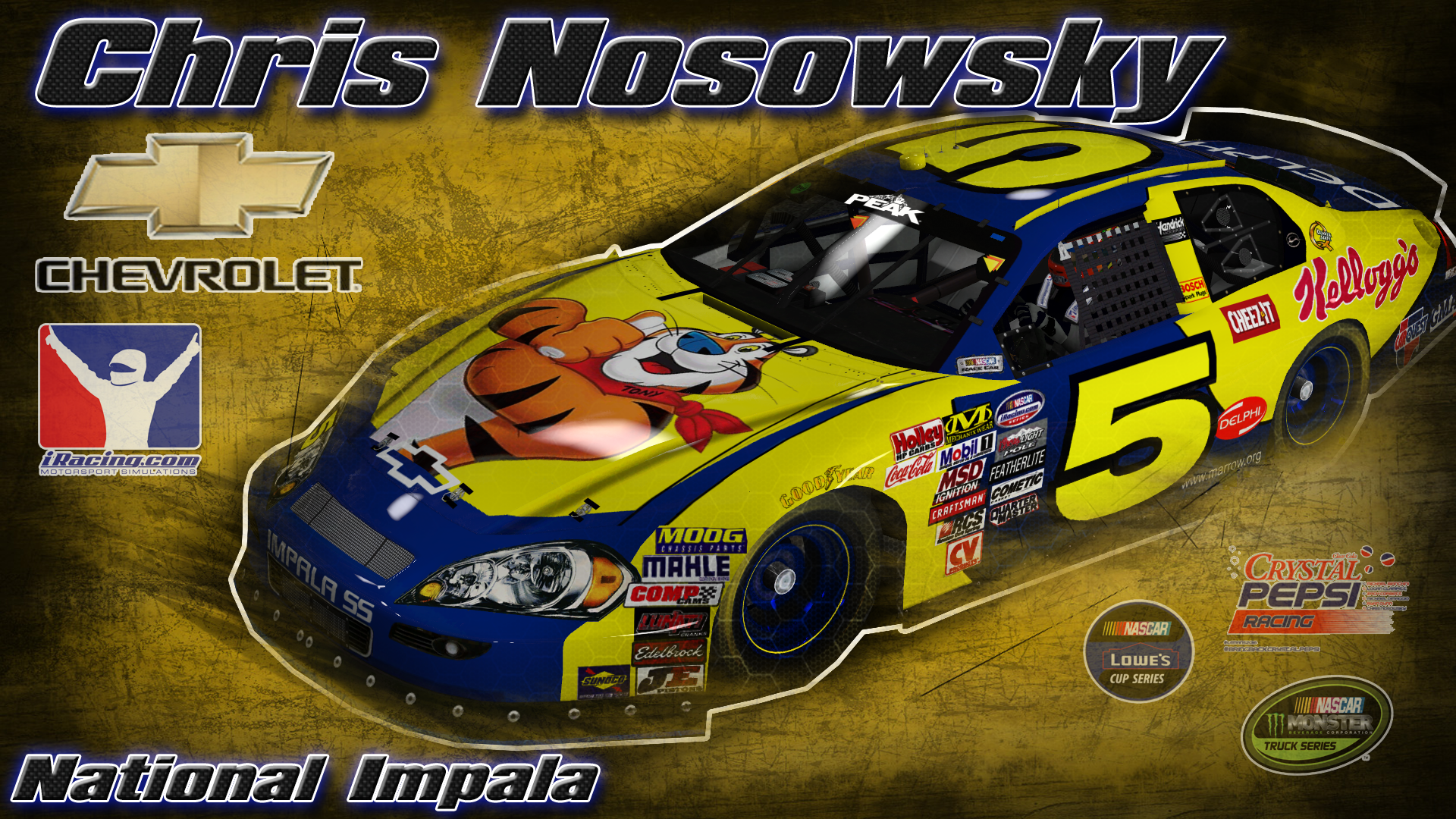 Kyle Busch 2005 Kelloggs Throwback by Chris Nosowsky - Trading Paints