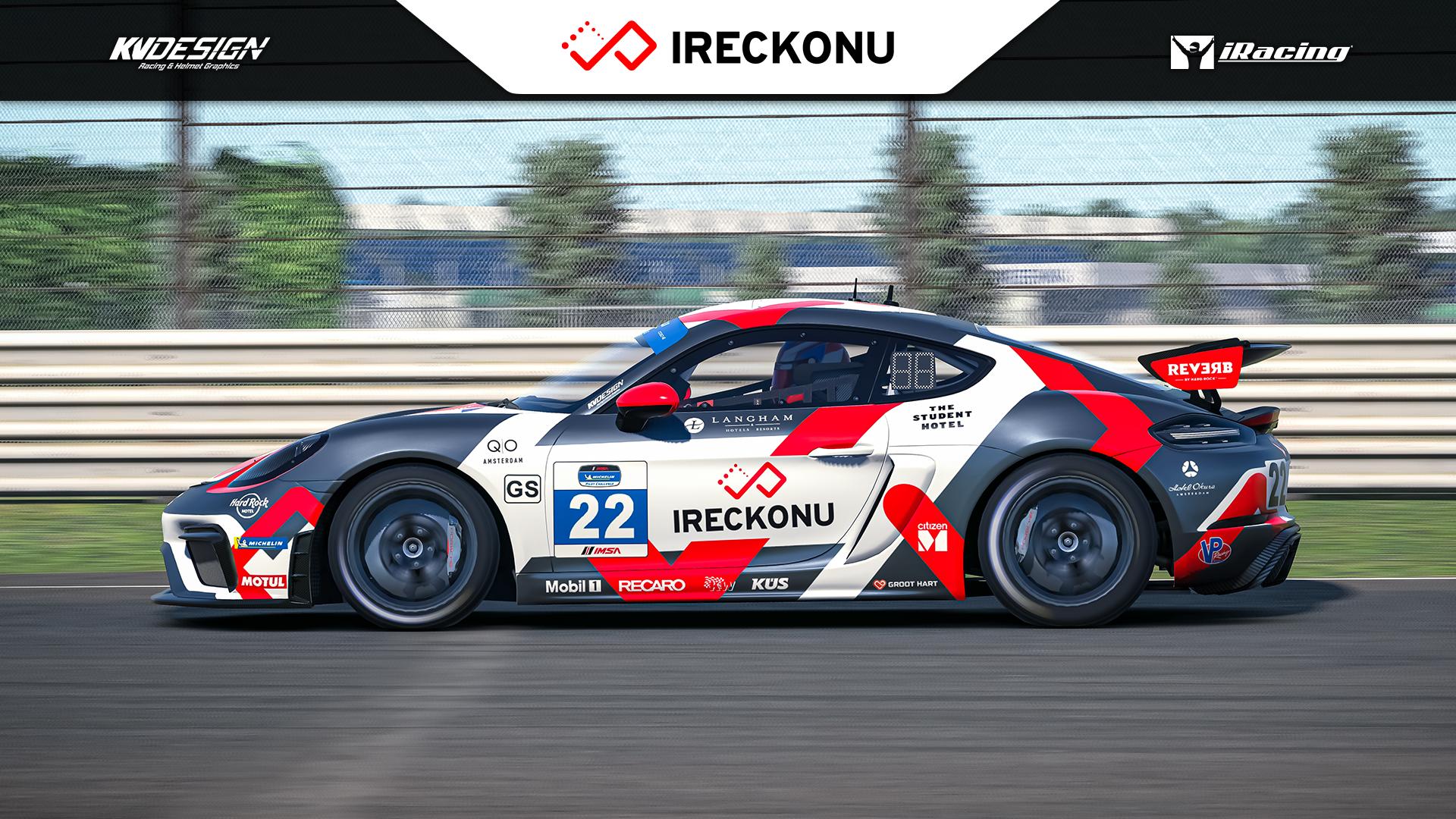 IRECKONU Racing Porsche Cayman 718 GT4 Livery by David J. G. - Trading ...