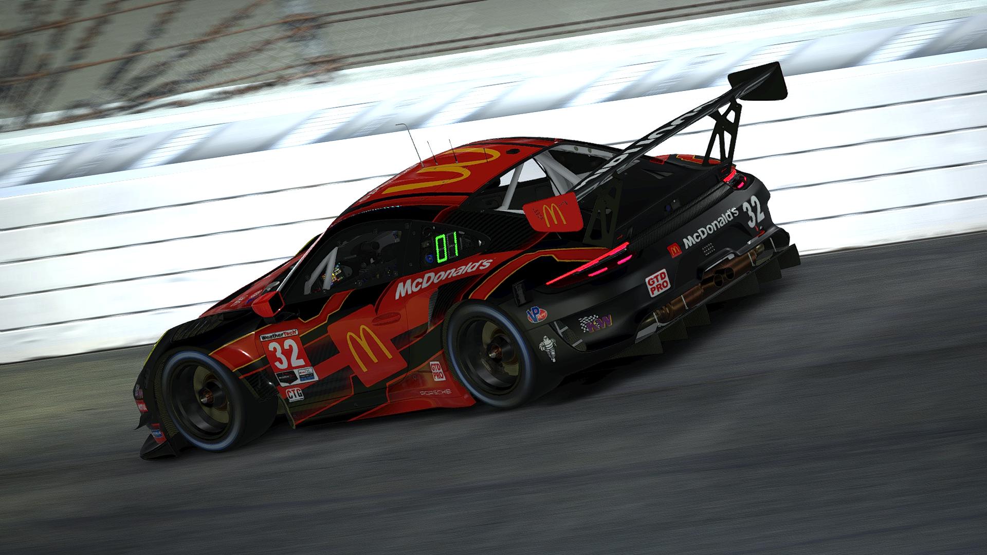 McDonalds Porsche 911 GT3 R (IMSA Version) by Justin Teel - Trading Paints