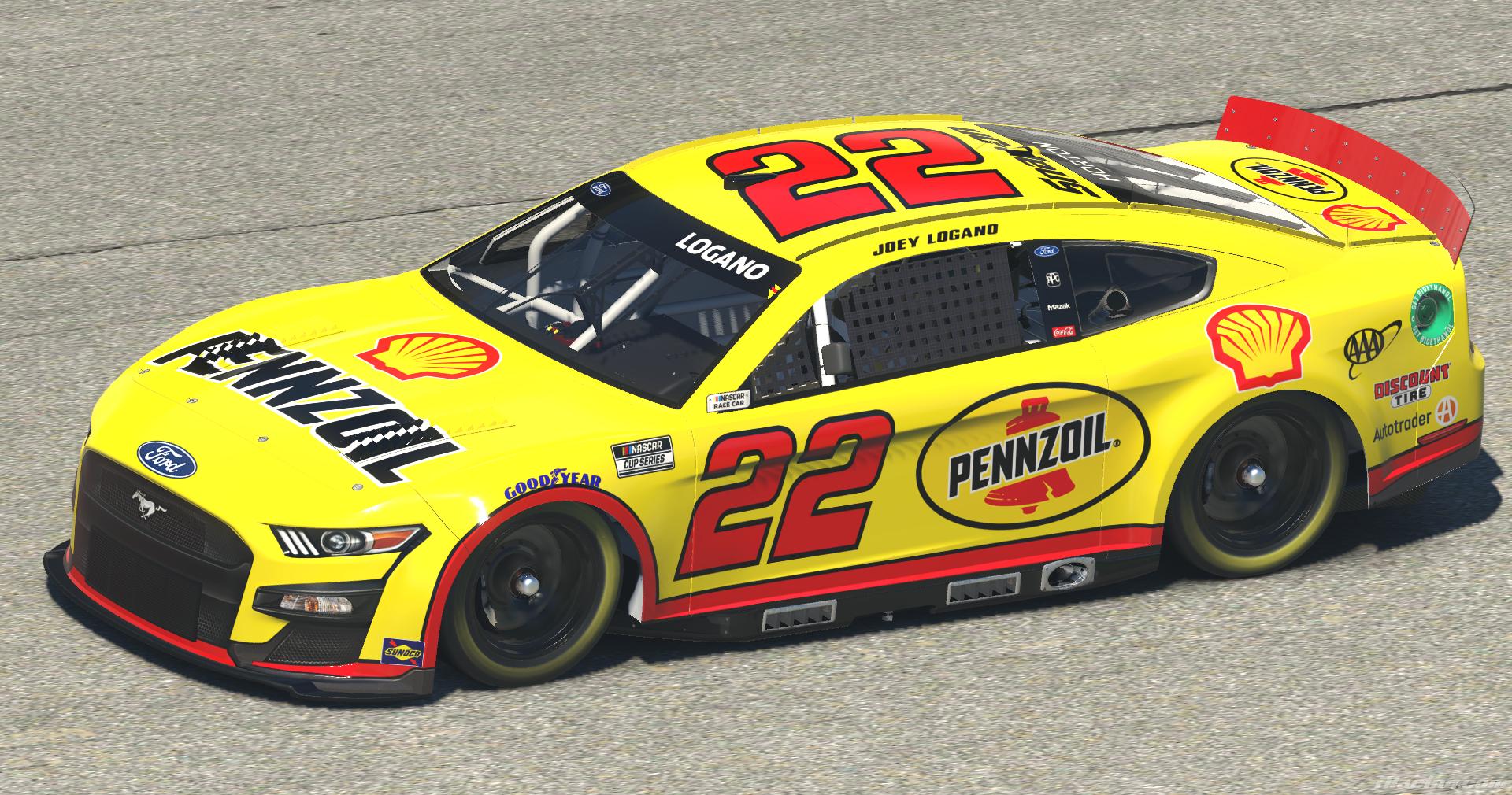 2022 Joey Logano Shell Pennzoil Mustang by Ben Horton - Trading Paints