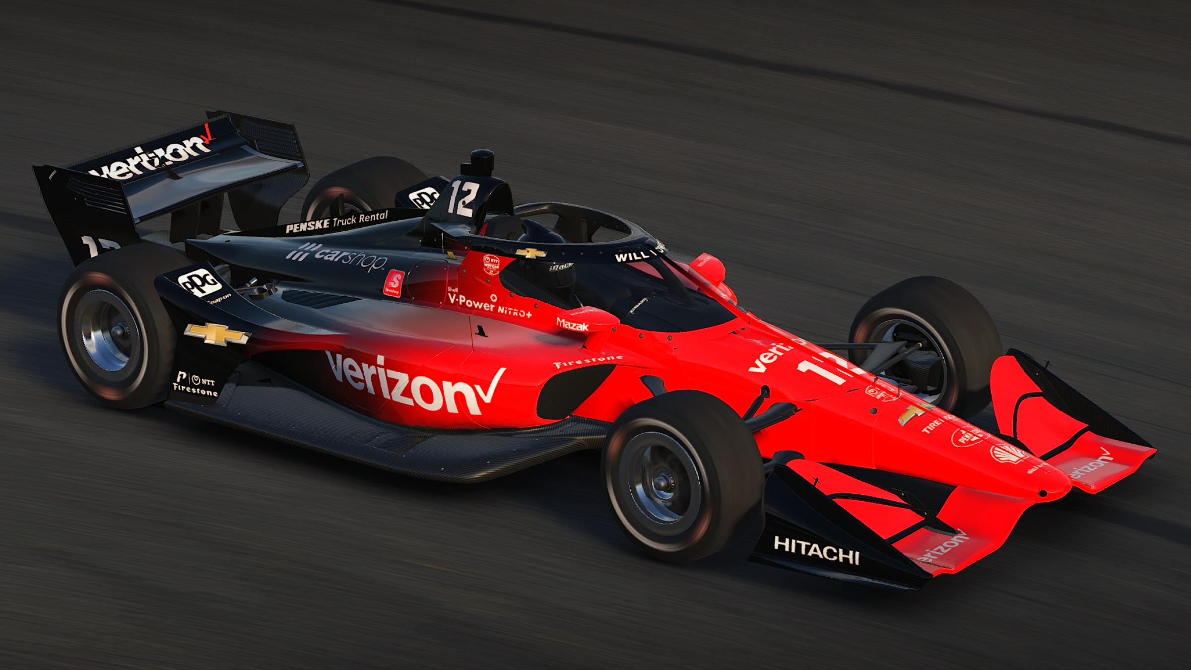 2022 Will Power #12 Verizon IndyCar with Custom Number by Jeff McKeand ...