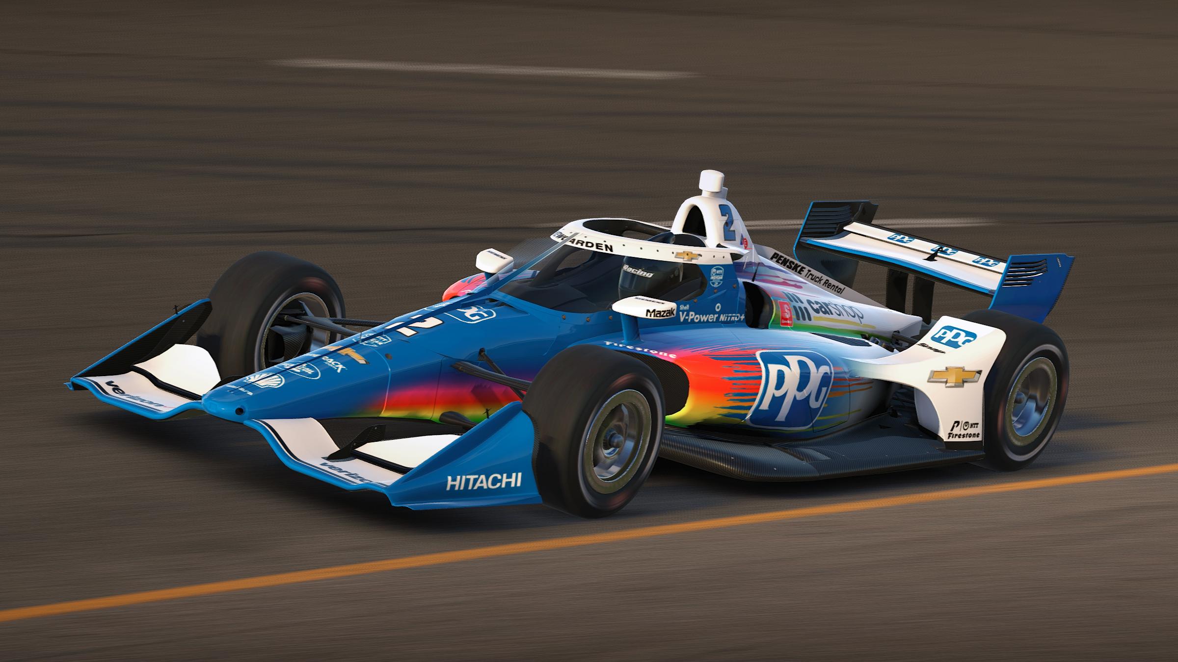 2022 Josef Newgarden #2 PPG IndyCar with Custom Number by Jeff McKeand ...