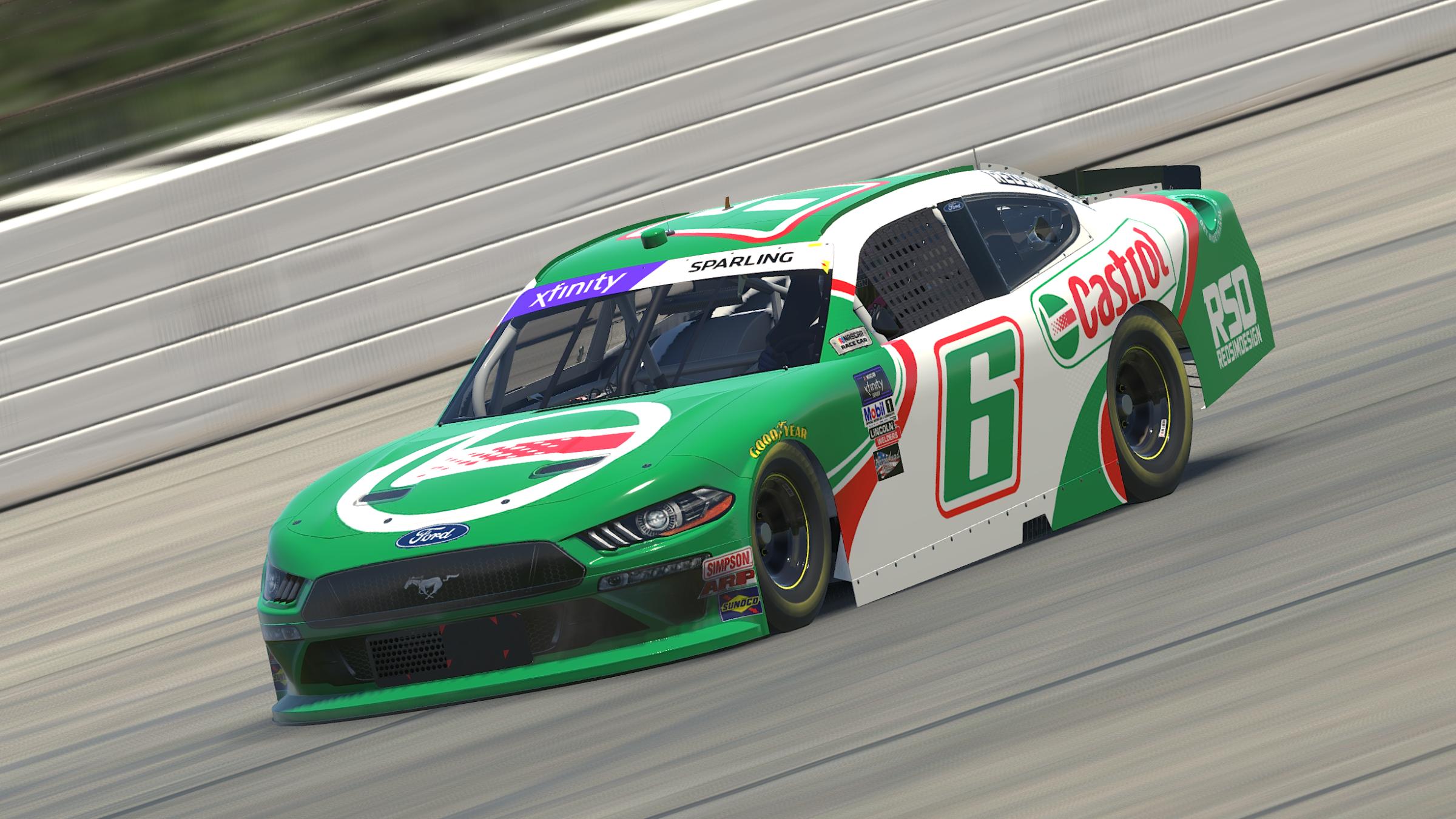 Castrol Mustang Sim Stamp/No Number by Blaine Sparling - Trading Paints
