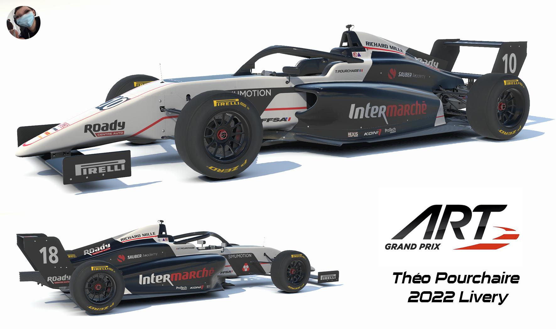 2022 F2 ART GP - Théo Pourchaire Livery by Adrien D. - Trading Paints