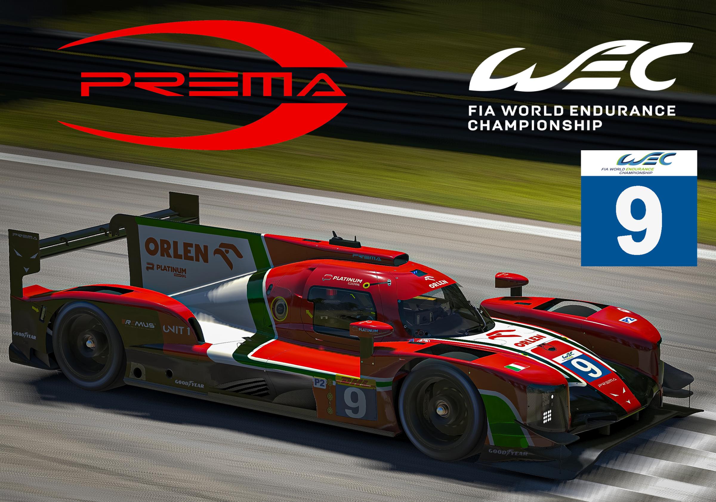 PREMA ORLEN TEAM #9 WEC LMP2 by Nate Dean - Trading Paints