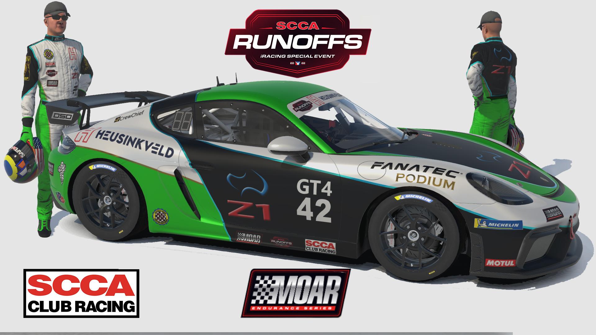 2022S2 SCCA Runoffs MOAR Porsche 718 GT4 by Bill Krause - Trading Paints