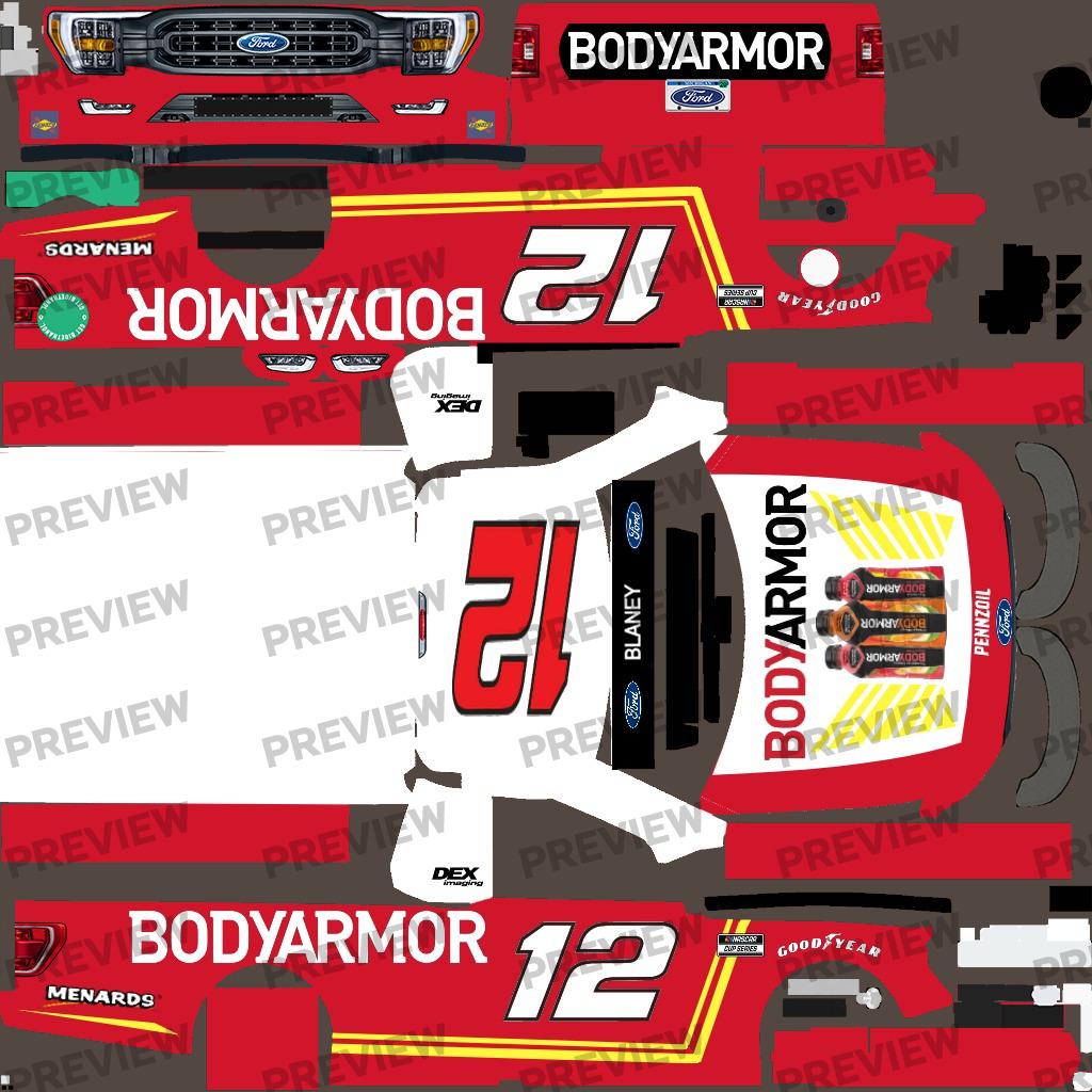 Ryan Blaney Body Armor F150 by Brenden Bauer - Trading Paints