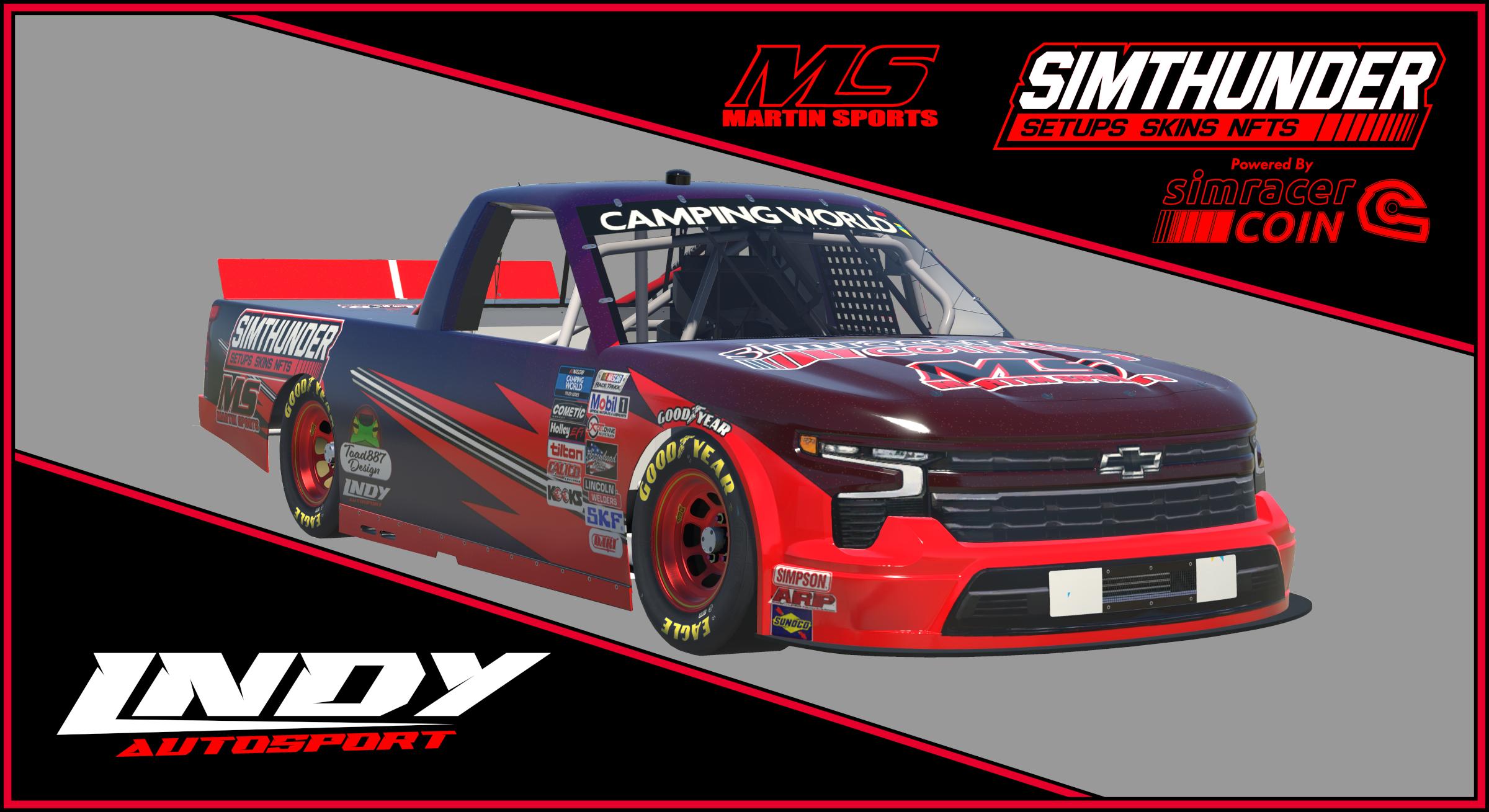 SimThunder Red Meteor 2022 Silverado by Todd Liston - Trading Paints