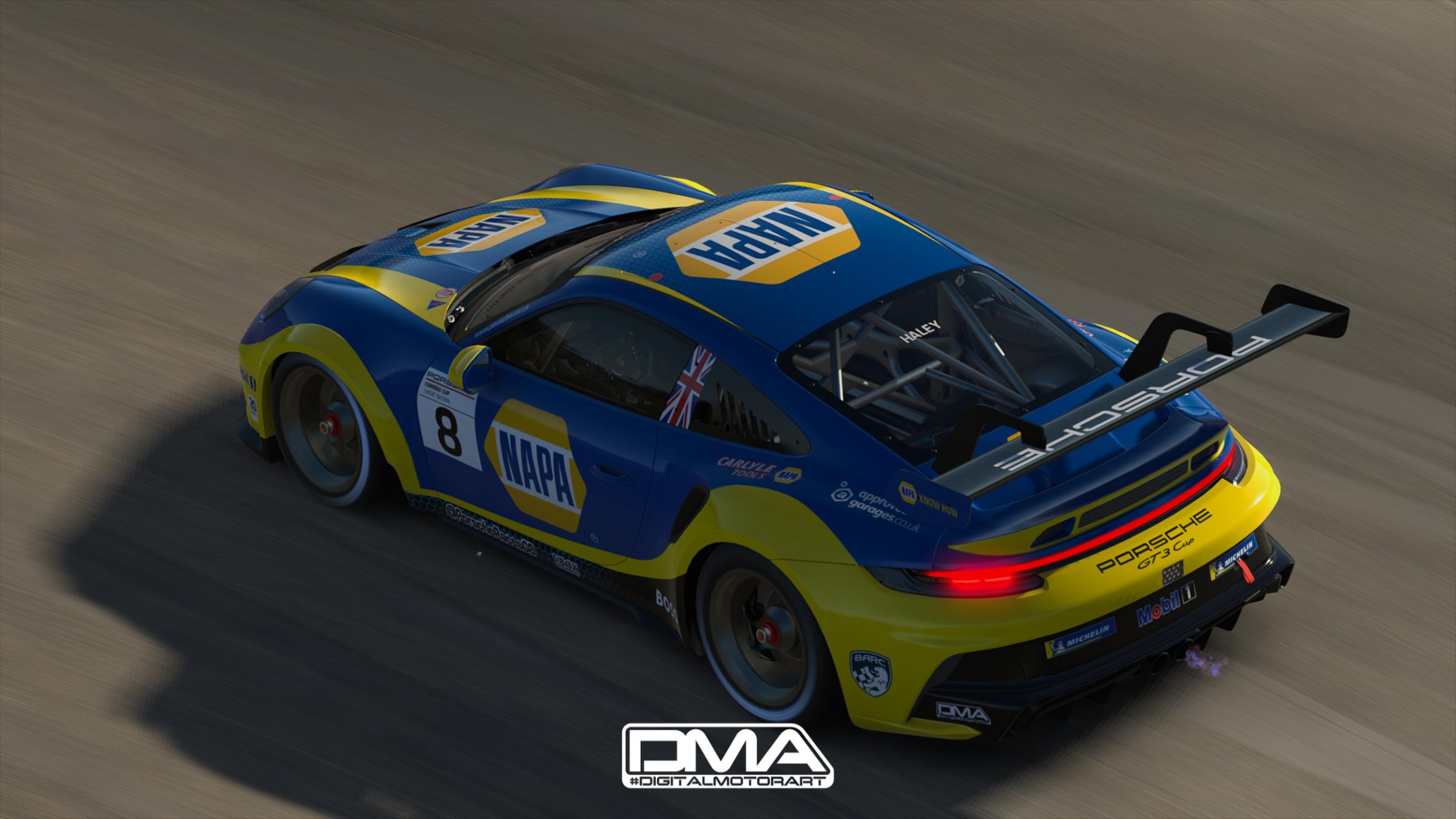 Hugo Ellis - JTR - Porsche Cup GB 2022 by Stephen Haley - Trading Paints