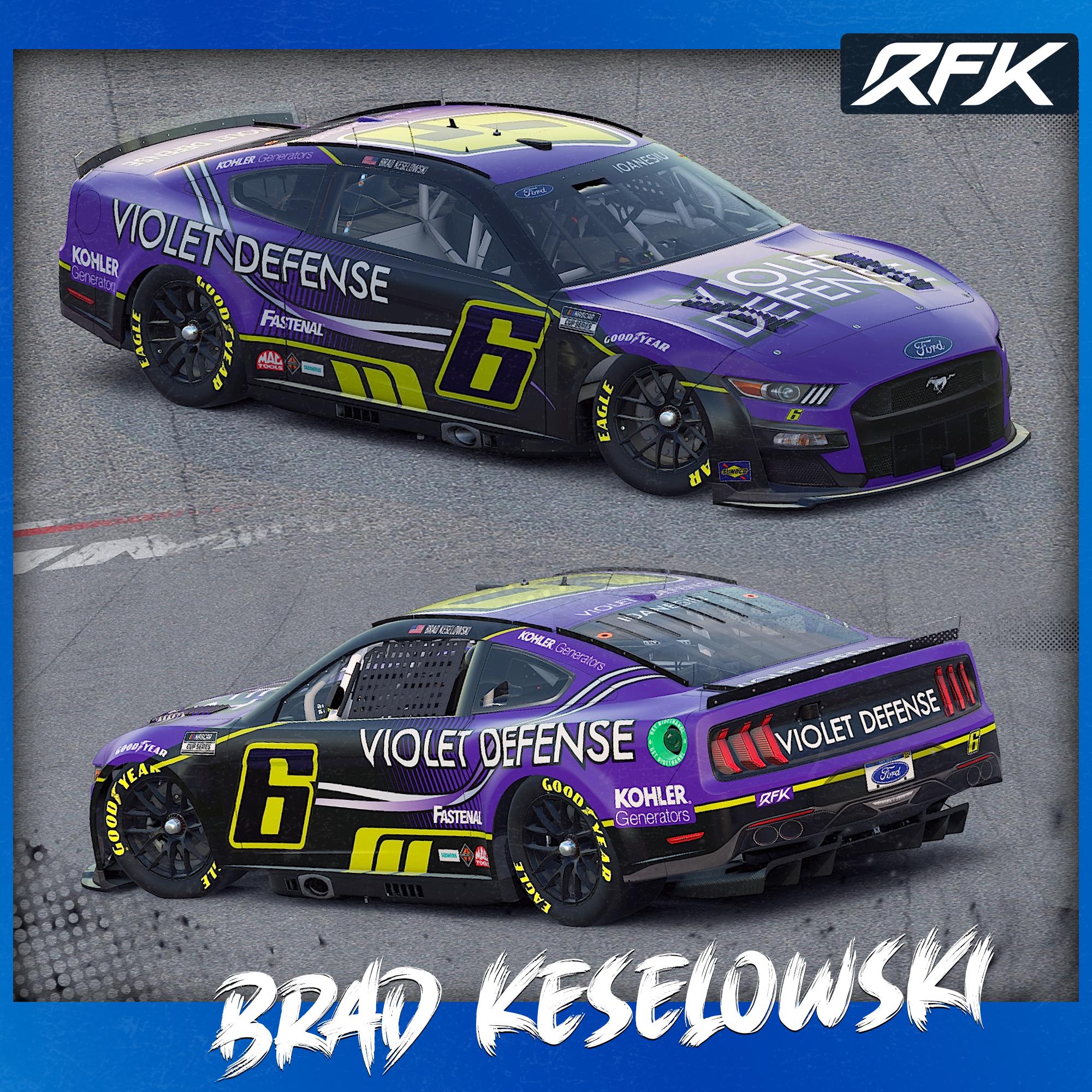 Brad Keselowski 2022 Violet Defense #6 by Cosmin I. - Trading Paints