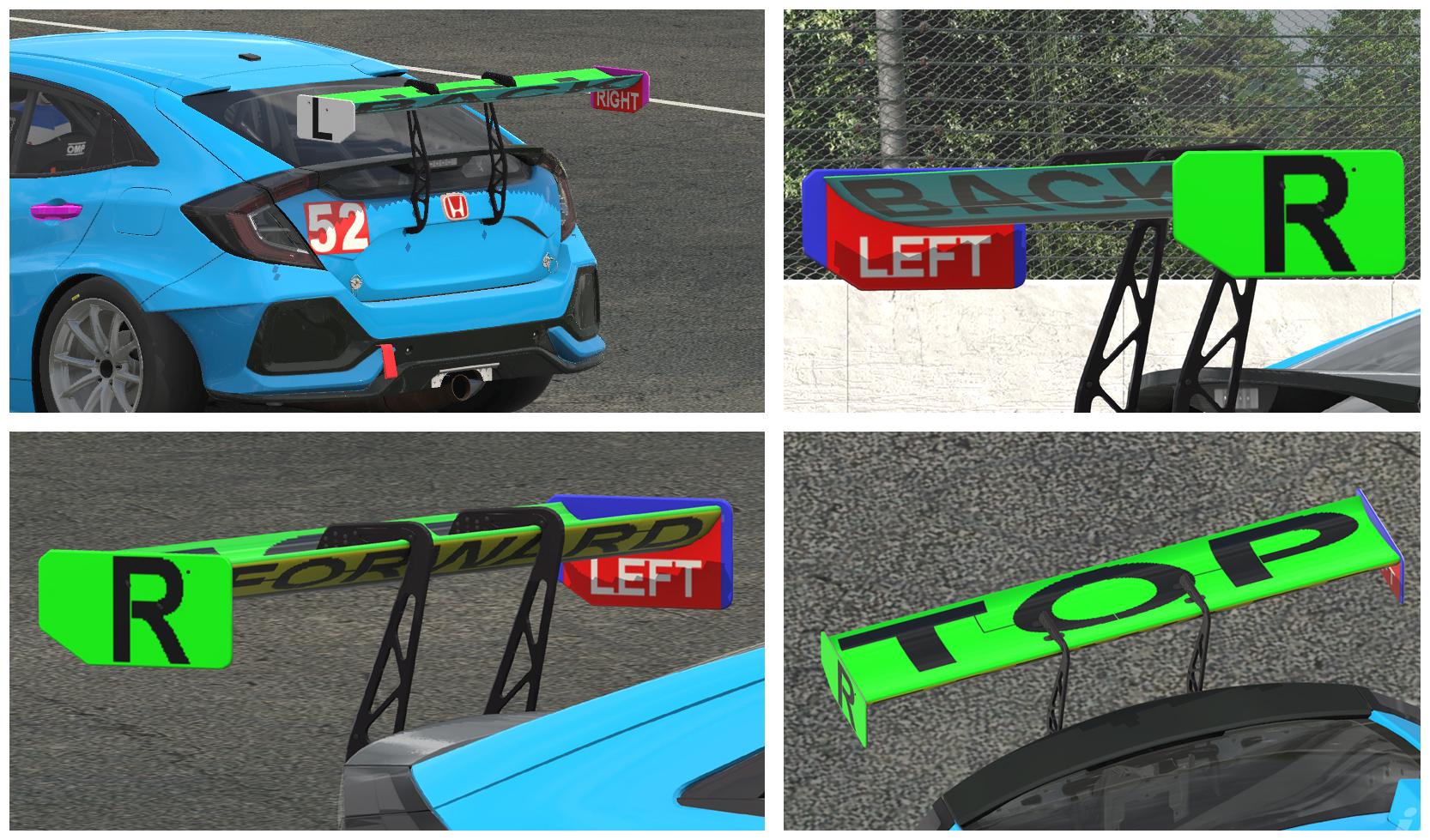 Honda Civic TCR Rear Wing by Clyde Coman - Trading Paints