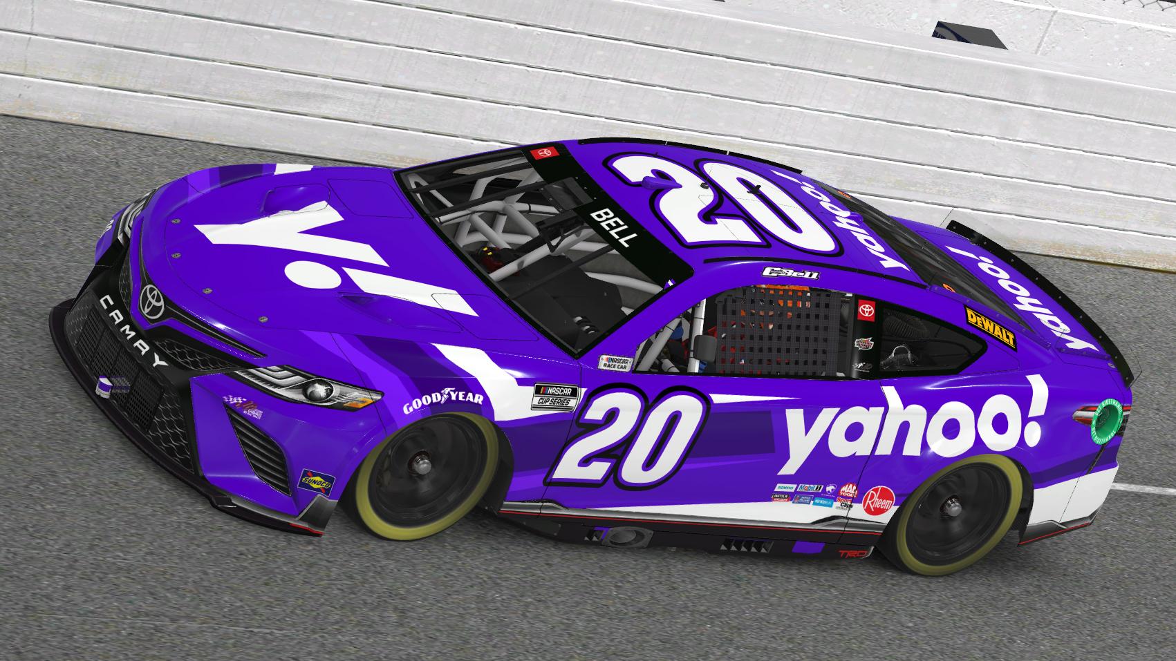 [OFFICIAL] - #20 Christopher Bell Yahoo! Toyota Camry by Jordan Clarke - Trading Paints