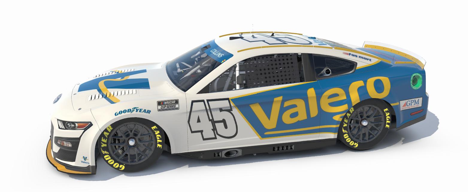 no number valero car by Mark Collins5 - Trading Paints