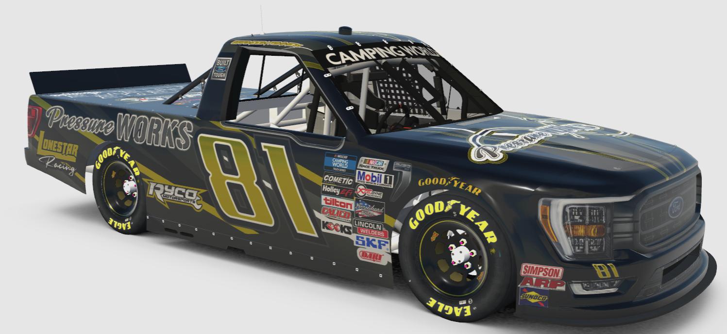 Brandon Minnick #81 Black/Gold F150 by Triston Sikes - Trading Paints