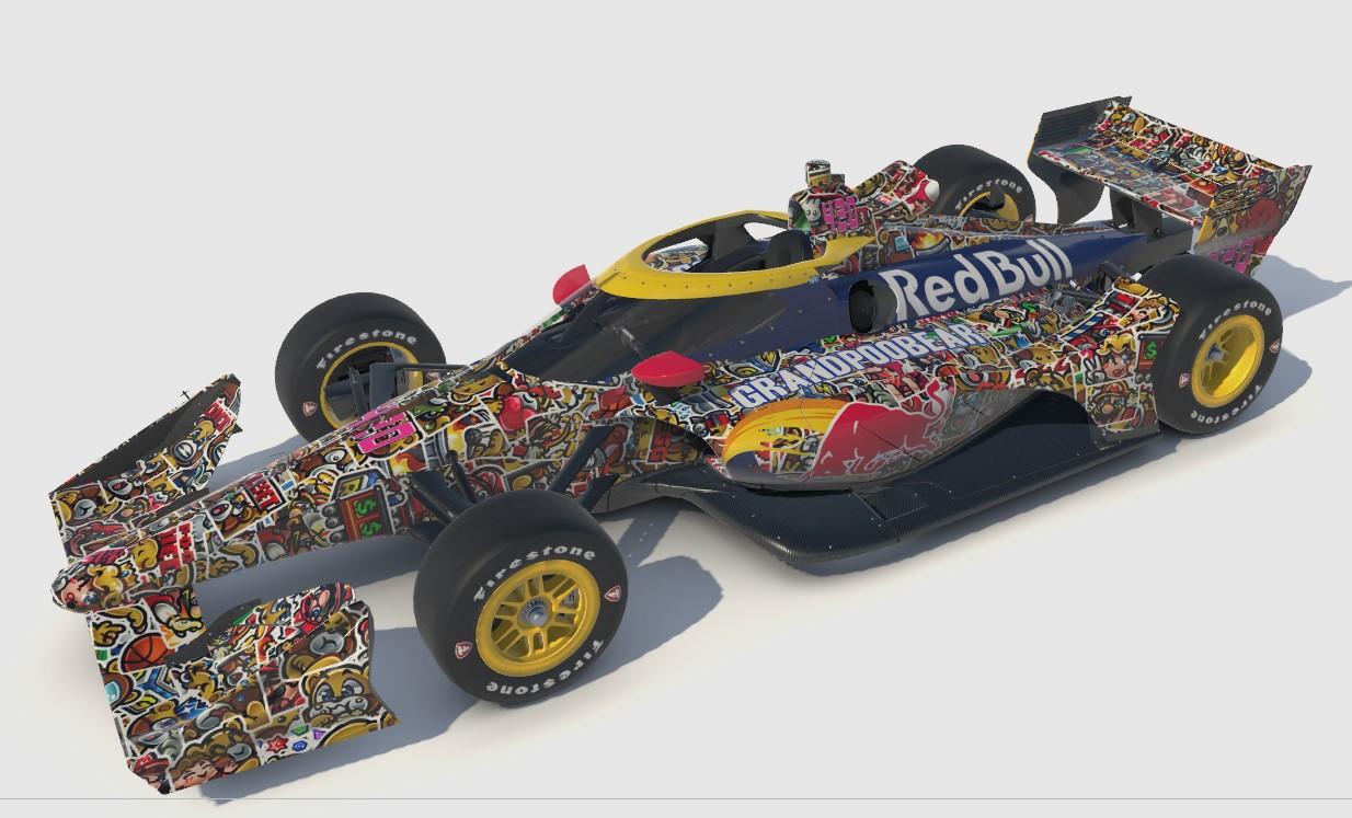 GrandPooBear RedBull Indy Emote Bomb by Derek Gilray - Trading Paints