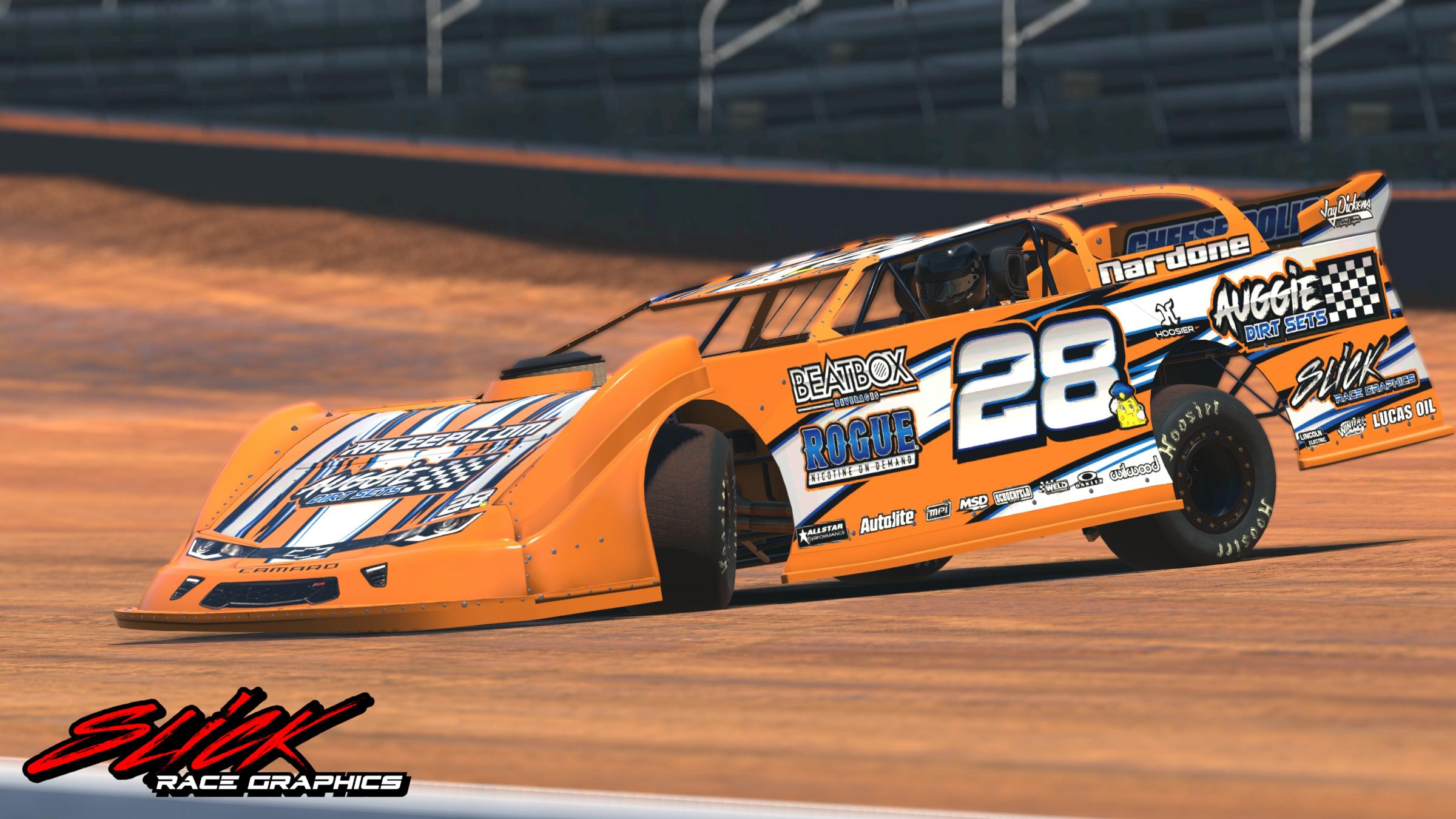 Ryan Nardones Orange #28 Dirt Late Model by Dillan B. - Trading Paints