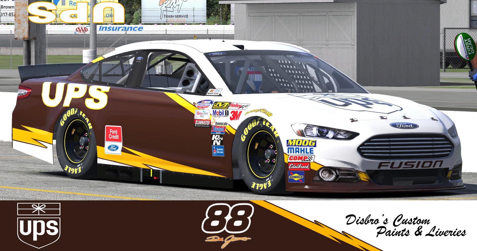 Dale Jarrett UPS Ford by Sean Disbro2 - Trading Paints