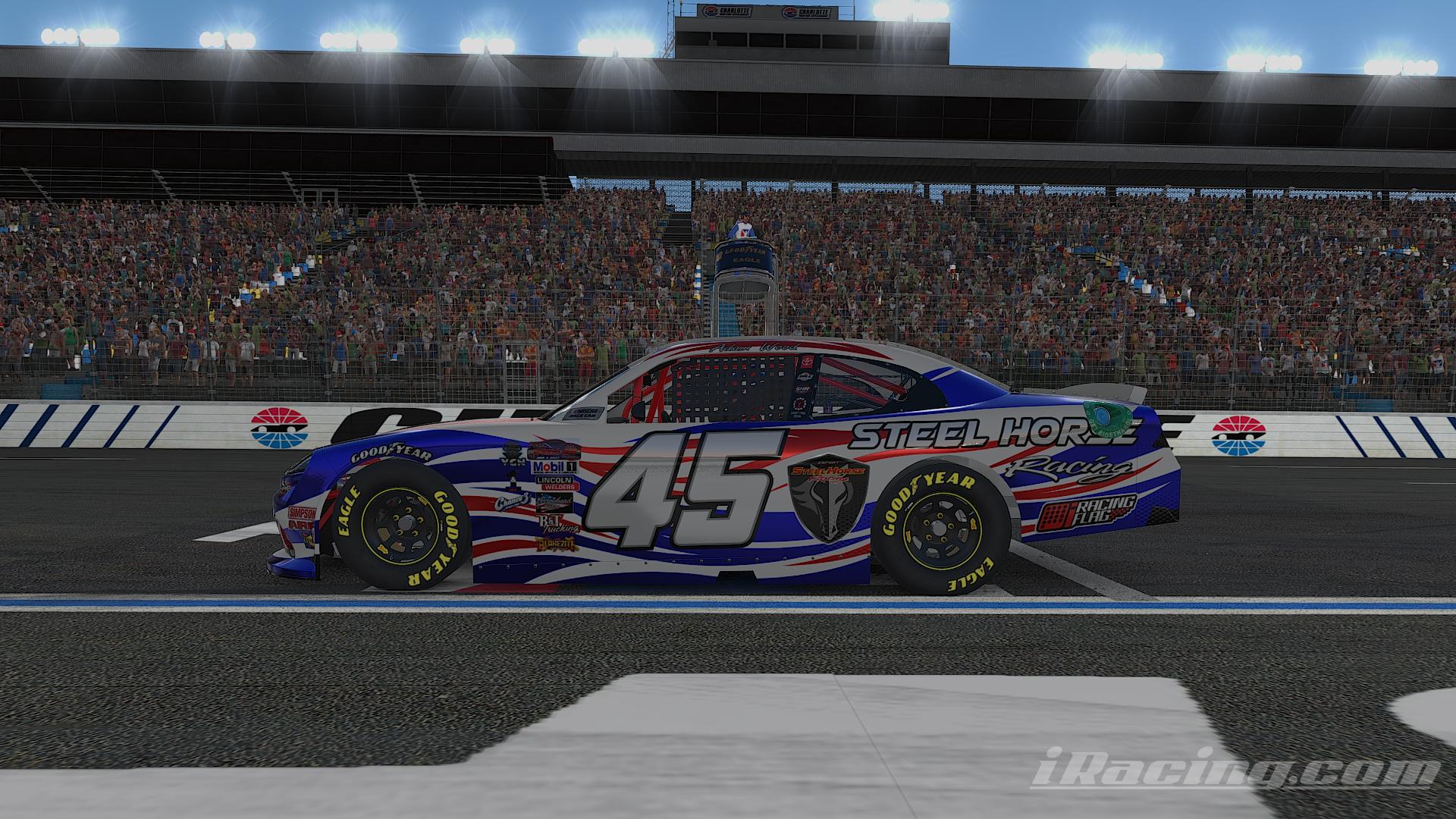 Red White and Blue Steel Horse Racing Supra by Adam S Wood - Trading Paints