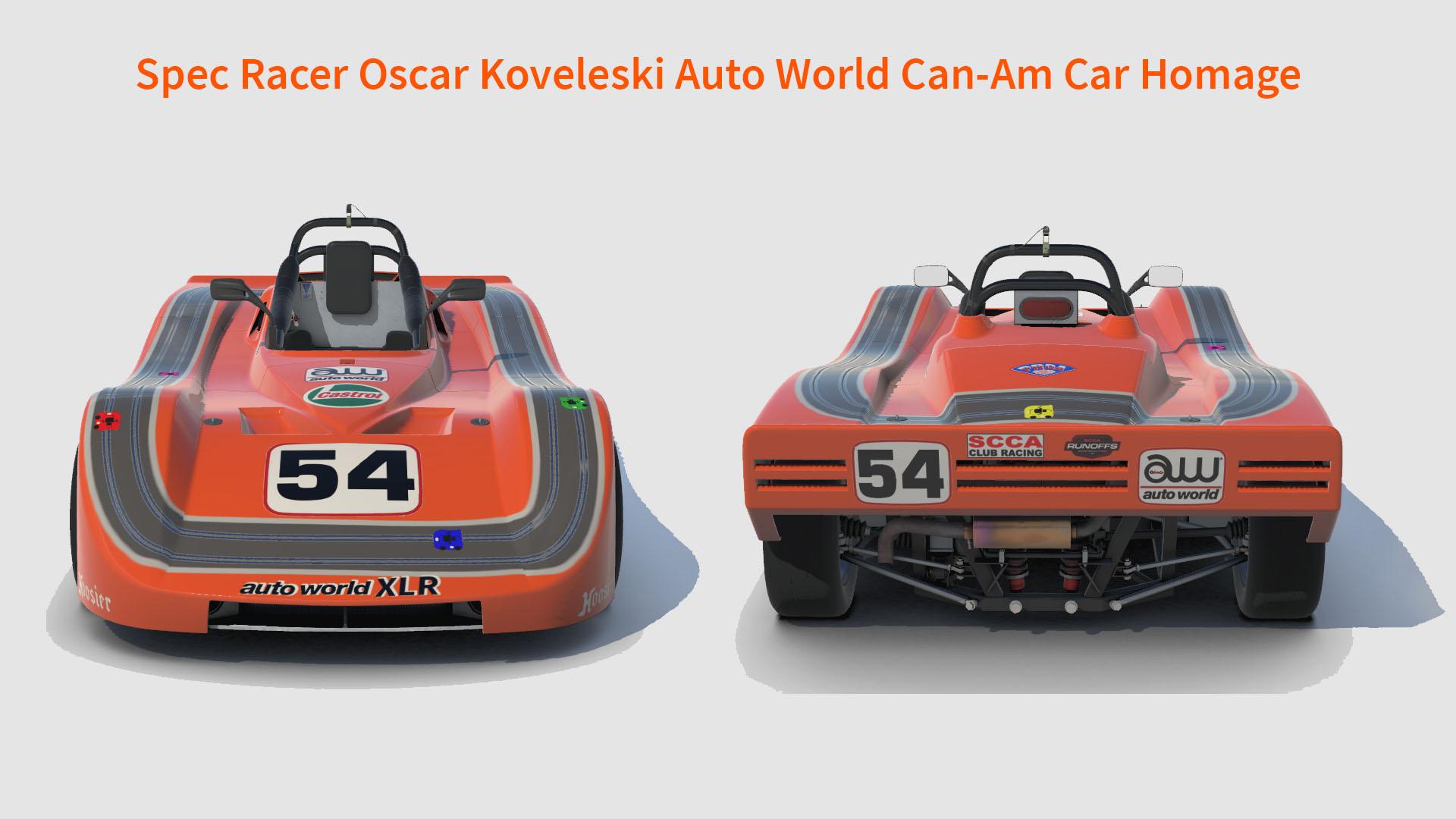 Spec Racer Oscar Koveleski Auto World Can Am Car Homage by Bill Krause ...