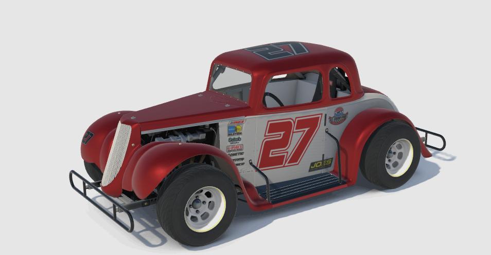 Justin Hamlin White and Red Legend by Steven Ayers Jr - Trading Paints