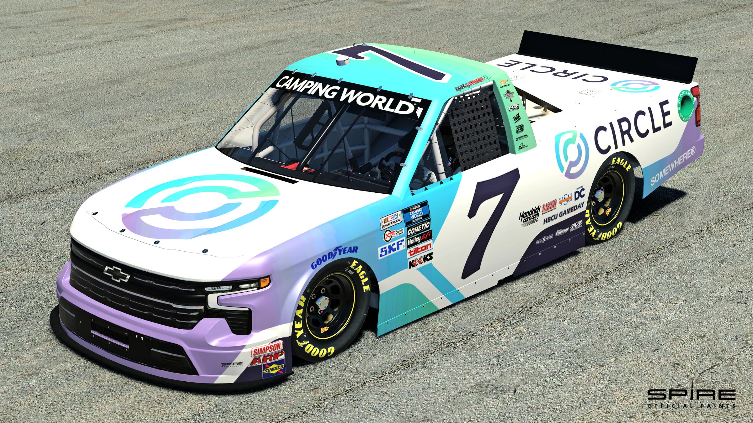 Official 2022 #7 Rajah Caruth Circle With Numbers by Spire Motorsports ...