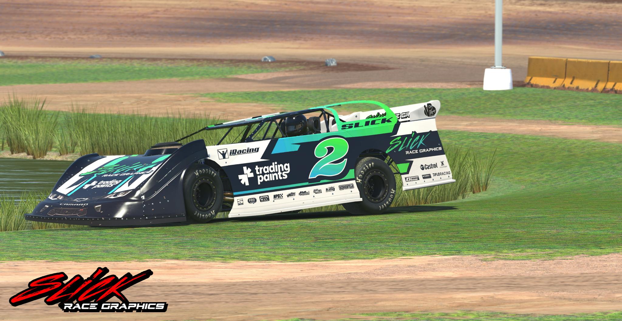 Slick Race Graphics Dirt Late Model Promo Car by Dillan B. - Trading Paints
